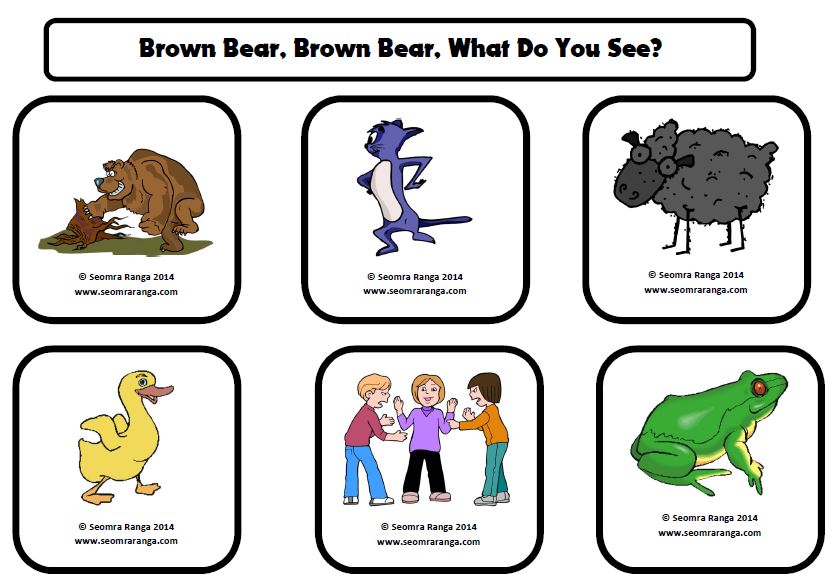 Brown Bear Picture-Ordinal Number Matching | Seomra Ranga