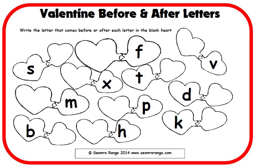 Valentine Before and After Letters | Seomra Ranga