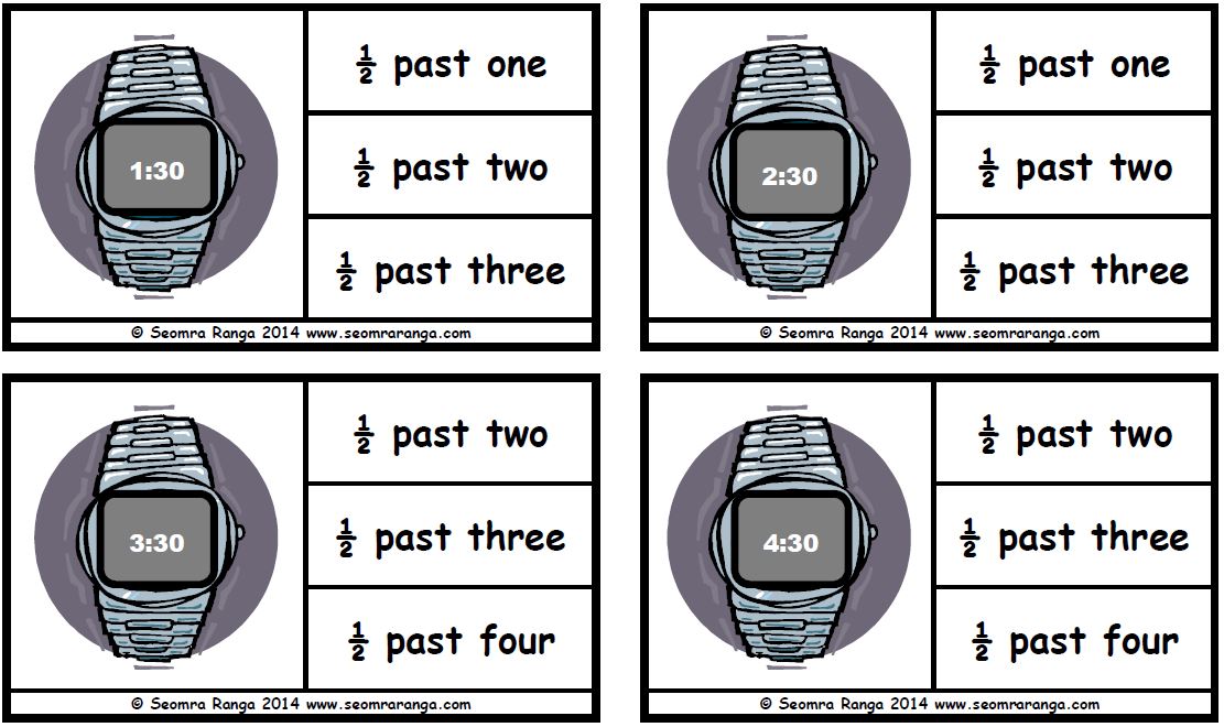Peg Digital Time: Half Past | Seomra Ranga