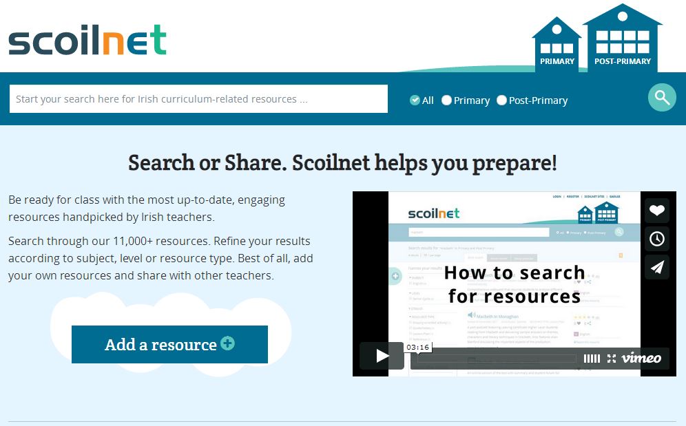 Scoilnet Website Re-Launched | Seomra Ranga