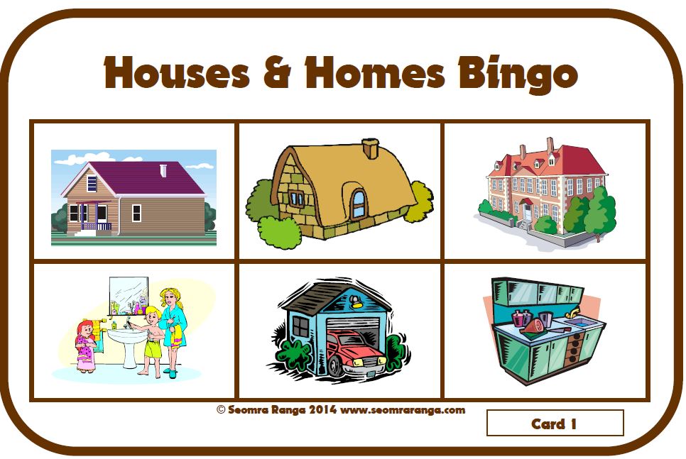 Houses and Homes Bingo | Seomra Ranga