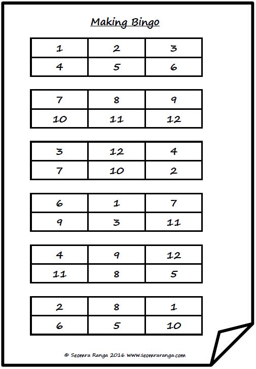 Making Bingo | Seomra Ranga