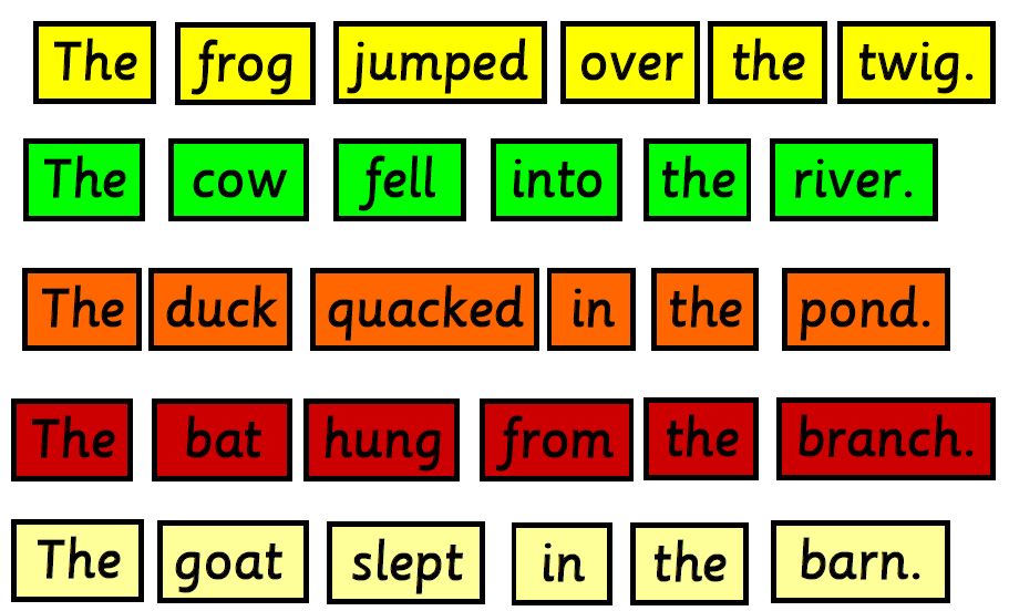 Sentence Strips 12 | Seomra Ranga