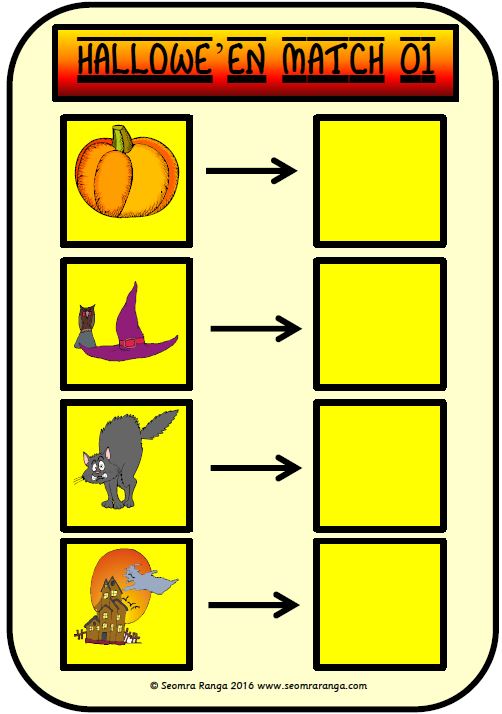 Hallowe’en Matching 01 | Seomra Ranga