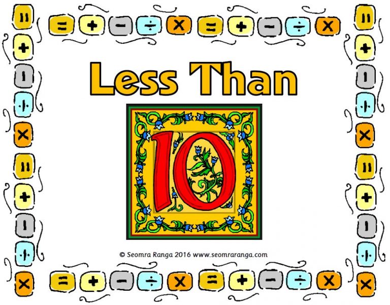Greater Than/Less Than/Equals 10 | Seomra Ranga