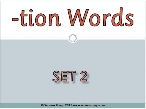 -tion Words 02 | Seomra Ranga