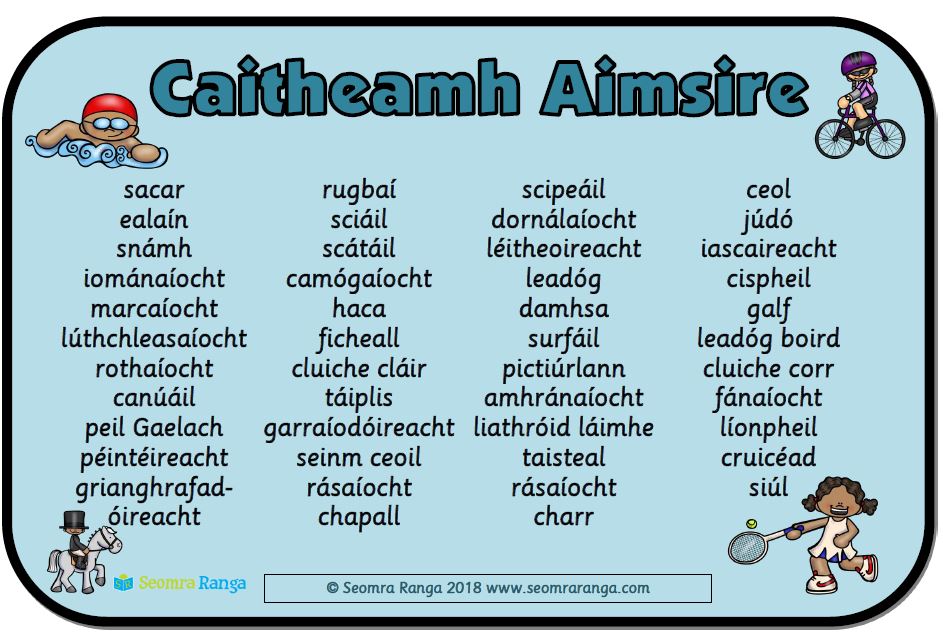 Mata Focal: Caitheamh Aimsire | Seomra Ranga