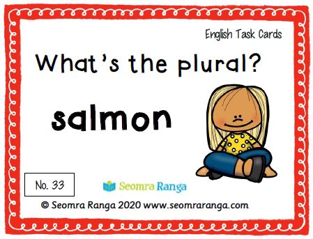 English Task Cards – Plurals 02 | Seomra Ranga