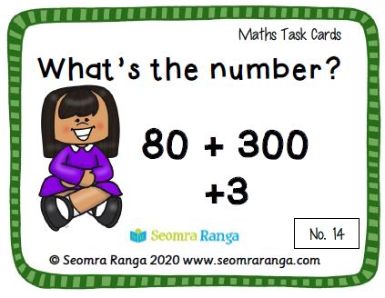 Maths Task Cards – What’s the Number 02 | Seomra Ranga