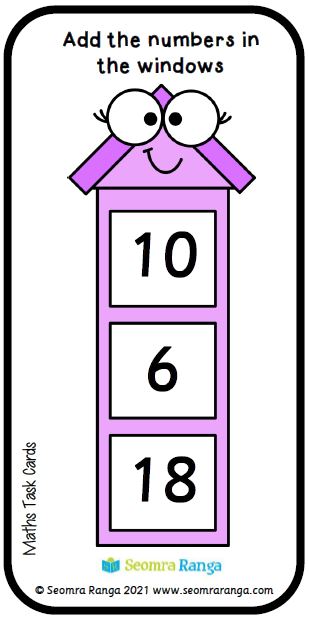 Maths Task Cards – Windows 02 | Seomra Ranga