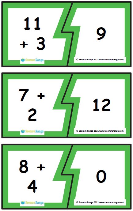 Addition Dominoes 01 | Seomra Ranga